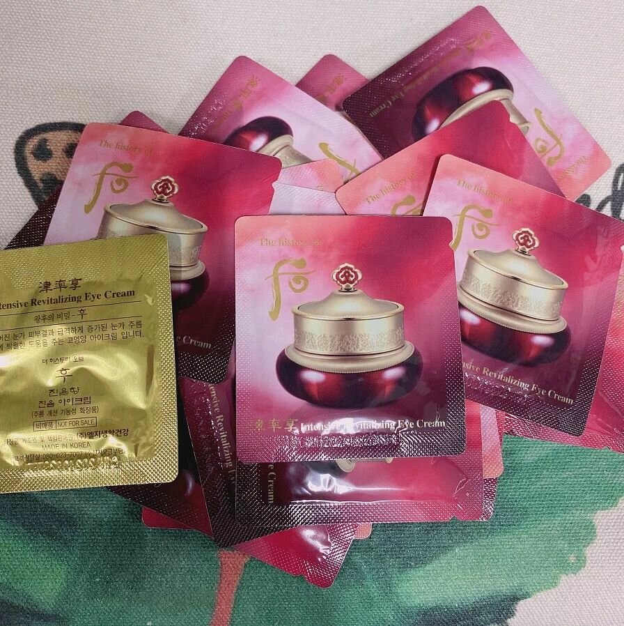 Набор из 60 штук The History of Whoo Intensive Revitalizing Eye Cream 1ml, Крем для век с фитоэстрогенами