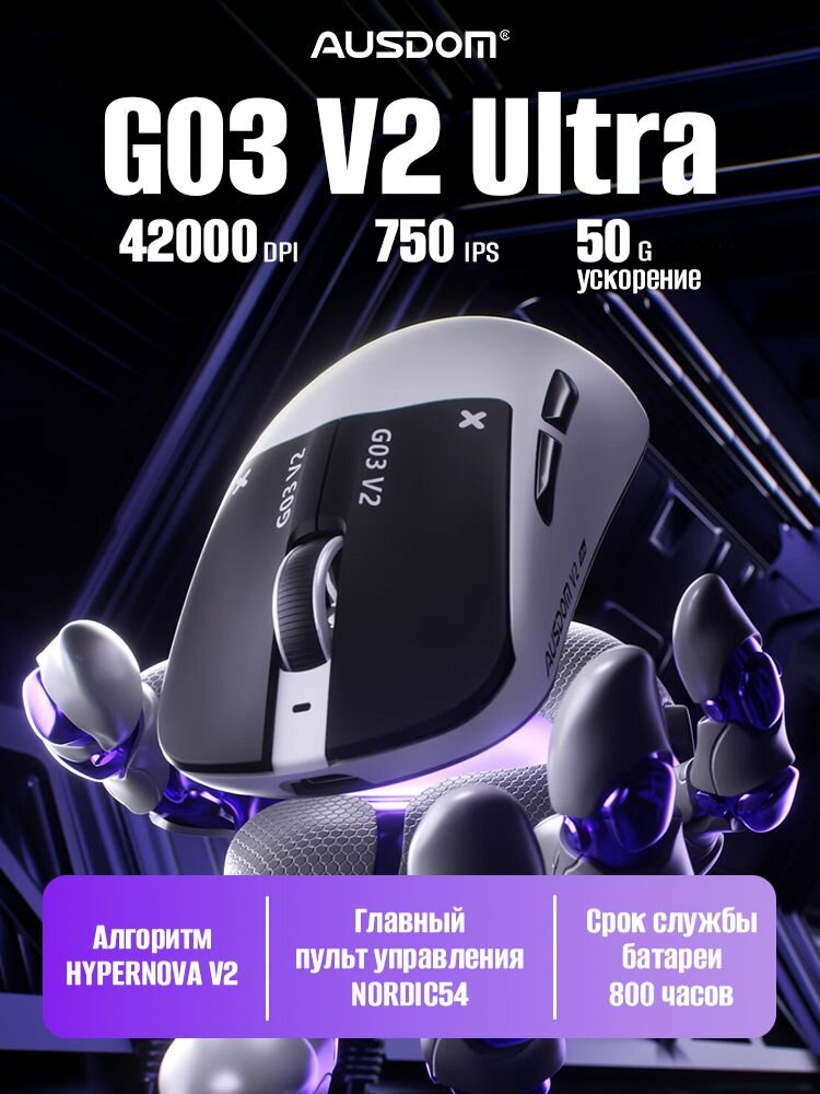 AUSDOM G03 V2 Игровая мышь беспроводная Беспроводная игровая мышь