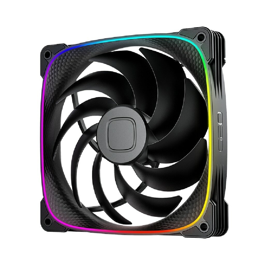 Вентилятор для корпуса Geometric Future Squama 2503B-14 Single Pack / 140mm, PWM, 2400 RPM, 91.15 CFM, 34.0 dBA, 5V ARGB, Black / 1F2503B114000