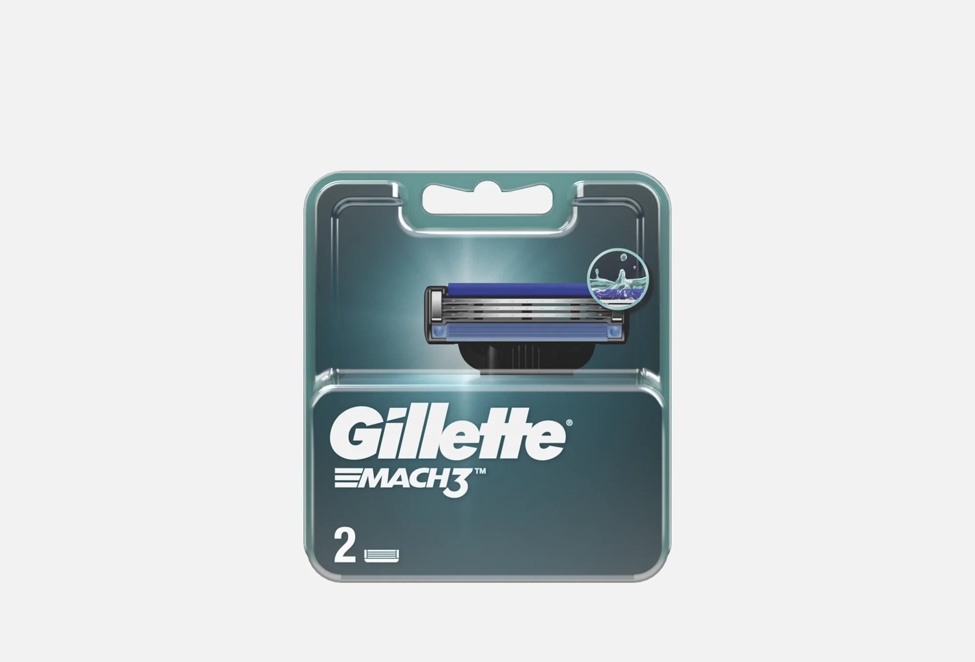 Сменные Кассеты для бритья 2 штуки в упаковке GILLETTE Mach3