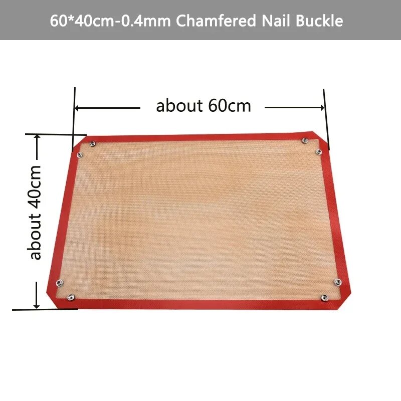 Силиконовый коврик для выпечки 60x40 см, красный