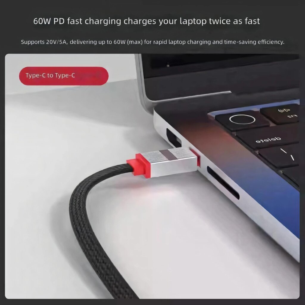 USB A/Type C на двойной Type C кабель 1.5м, Штекер типа C