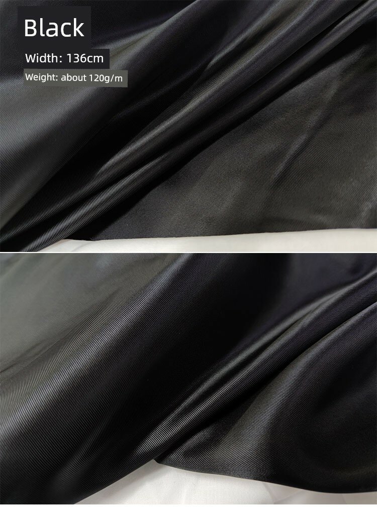 Японская однотонная подкладка из купро-шелка Bemberg для зимних шерстяных костюмов, базовый слой, антистатическая черный