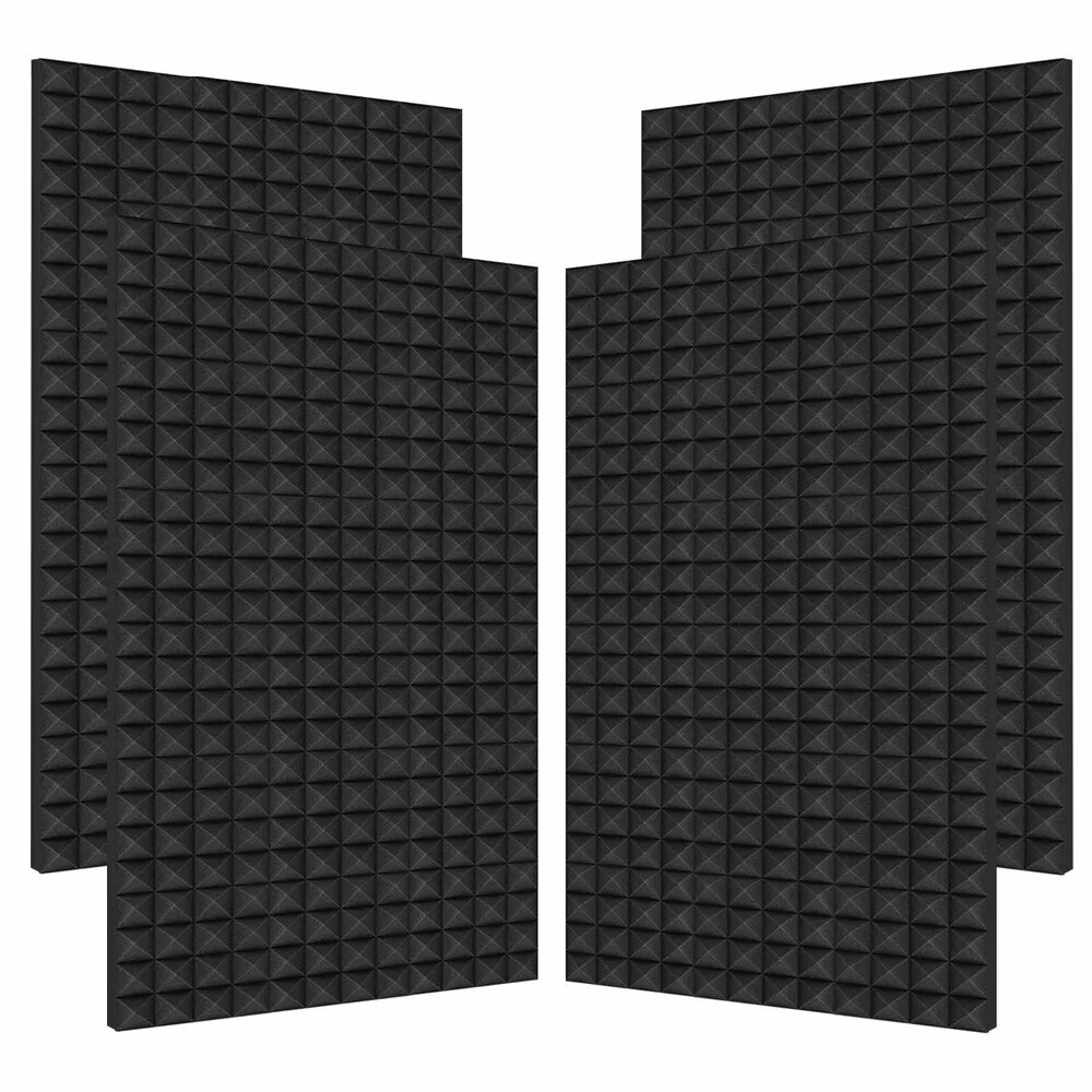 BEIYIN 4 шт Форма пирамиды 120 X 60 X 5CM Акустическая изоляционная пена Шумоподавляющая стена для аудио высокая плотность