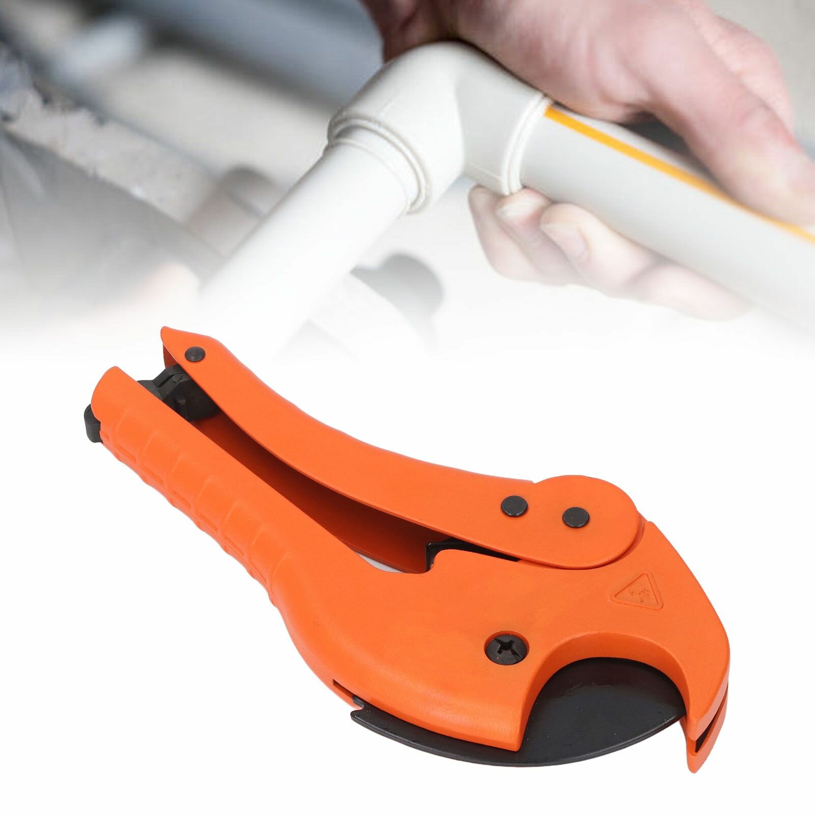 Резак для труб из ПВХ 1 5/8 дюйма, портативный, сверхпрочный, из легированной стали, портативный, с храповым механизмом для резки ПВХ