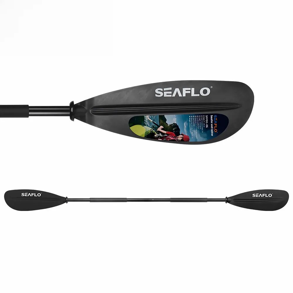 Seaflo Весло для SUP-доски, алюминиевый сплав, черный, 2.9 см