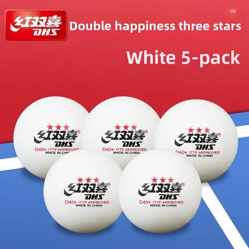 Мячи для настольного тенниса DHS D40+ White 5pcs 3 star