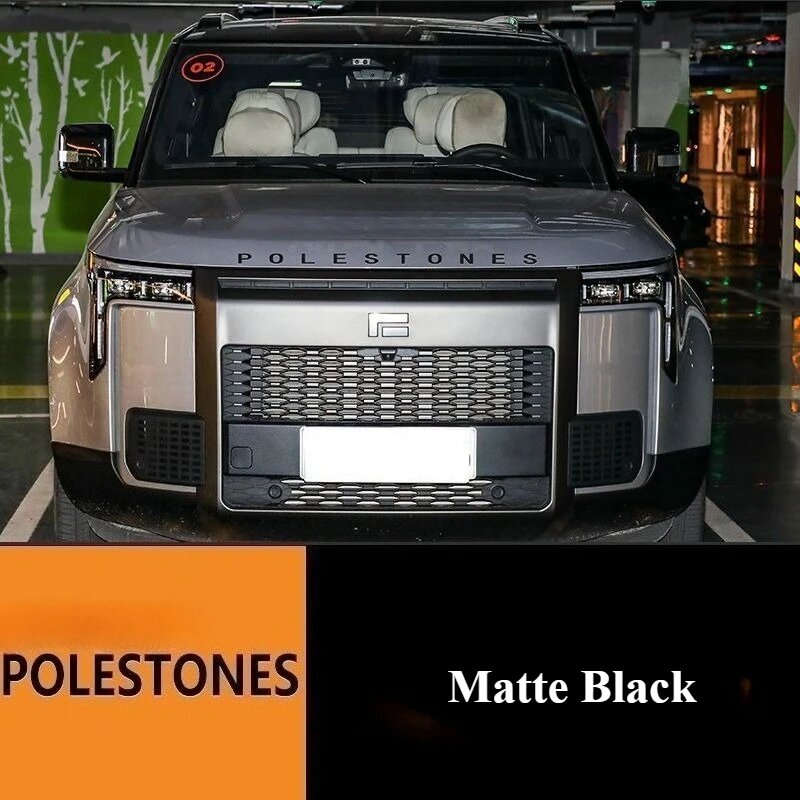 Для BAIC JISHI ROX 01 polestone 01 Автомобильный передний капот 3D металлическая наклейка с логотипом и надписью черный, серебристый цвет с лентой 3M