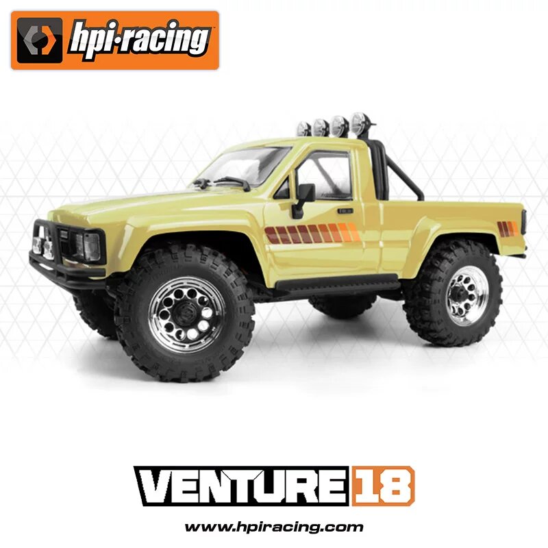 1/18 Масштаб Toyota Hilux RS5 RC Кролик Трек с бесщеточным двигателем Желтый RTR Готовый к работе Включая батарею В