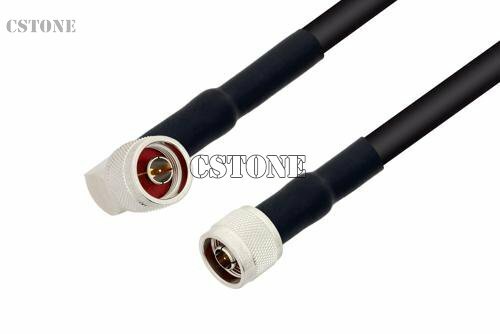 N штыревой угловой к N штыревой кабель используя RG214 коаксиальный с термоусадкой