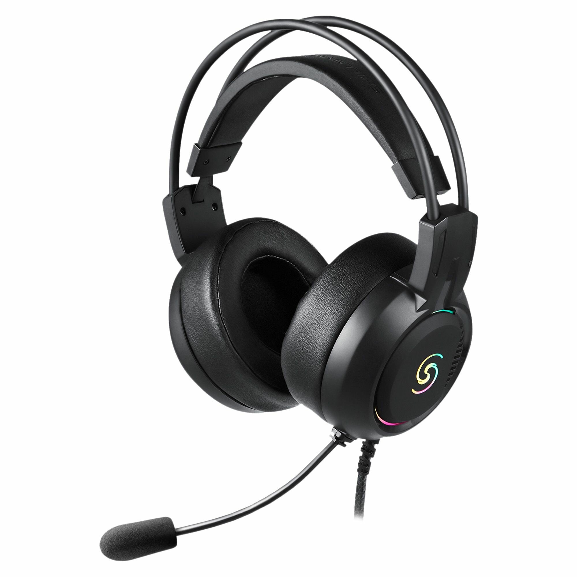 Наушники игровые SKILLSYSTEMS H3 проводные с микрофоном и звуковой картой 7.1, RGB подсветка