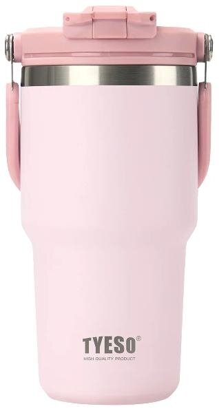 Термос чашка TYESO TS-01-01022-202, 600ml, розовый