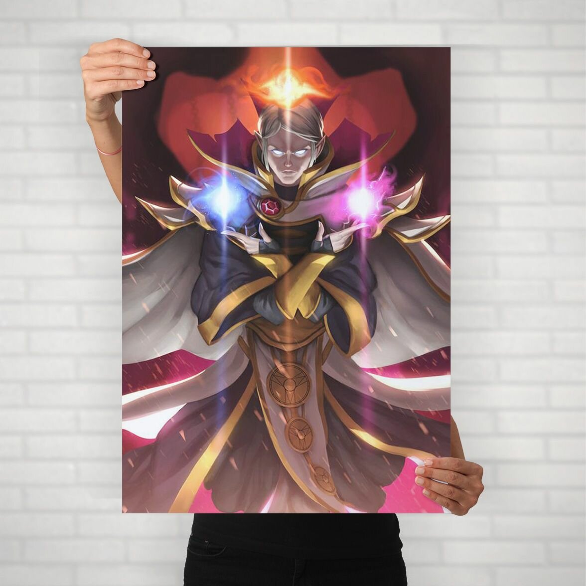 Плакат на стену для интерьера Dota 2 (Invoker 4) - Постер по игре формата A1 (60х84 см)