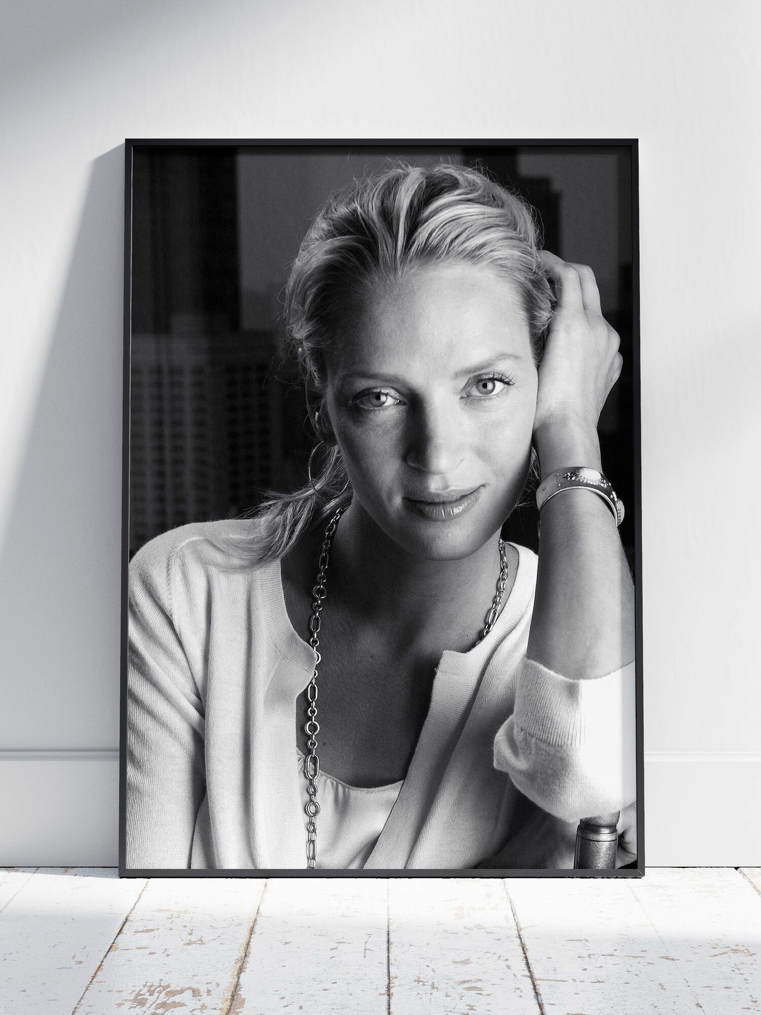 Плакат на стену для интерьера Ума Турман (Uma Thurman 11) - Постер по актеру фильма, кино, сериала формата A4 (21x30 см)