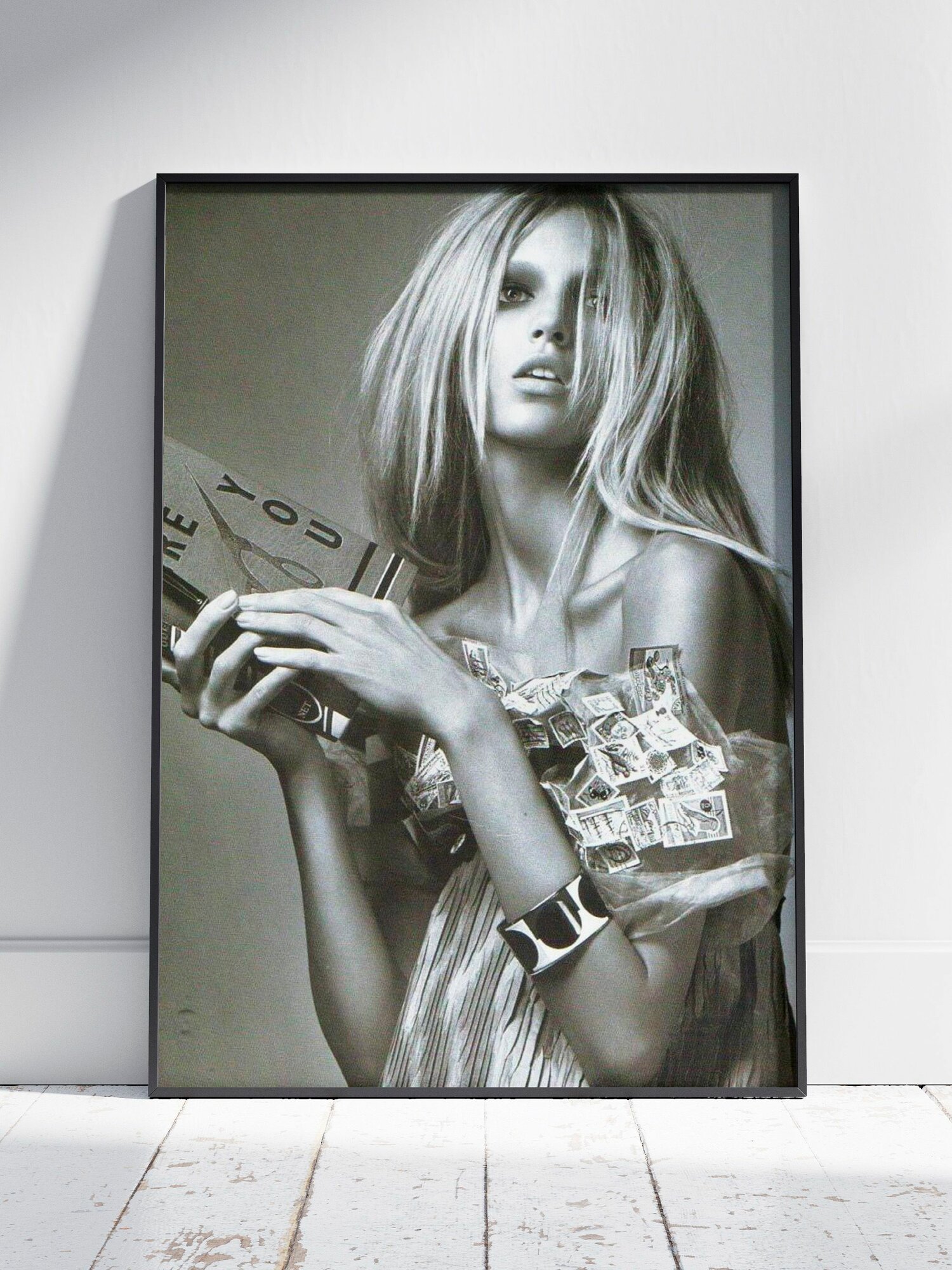 Плакат на стену для интерьера Аня Рубик (Anja Rubik 8) - Постер по модели, бренду и моде формата A4 (21x30 см)