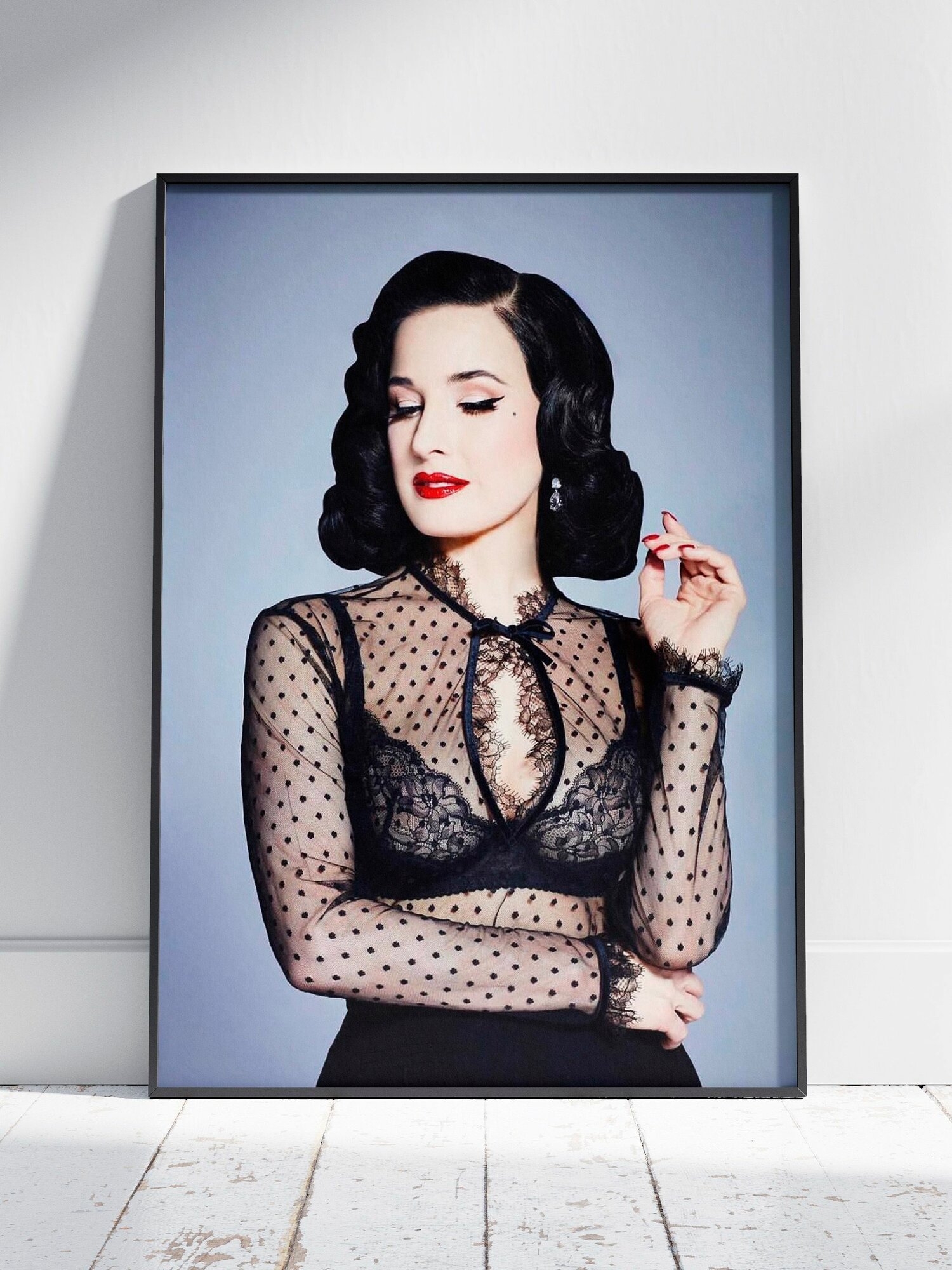 Плакат на стену для интерьера Дита фон Тиз (Dita Von Teese 22) - Постер по модели, бренду и моде формата A4 (21x30 см)
