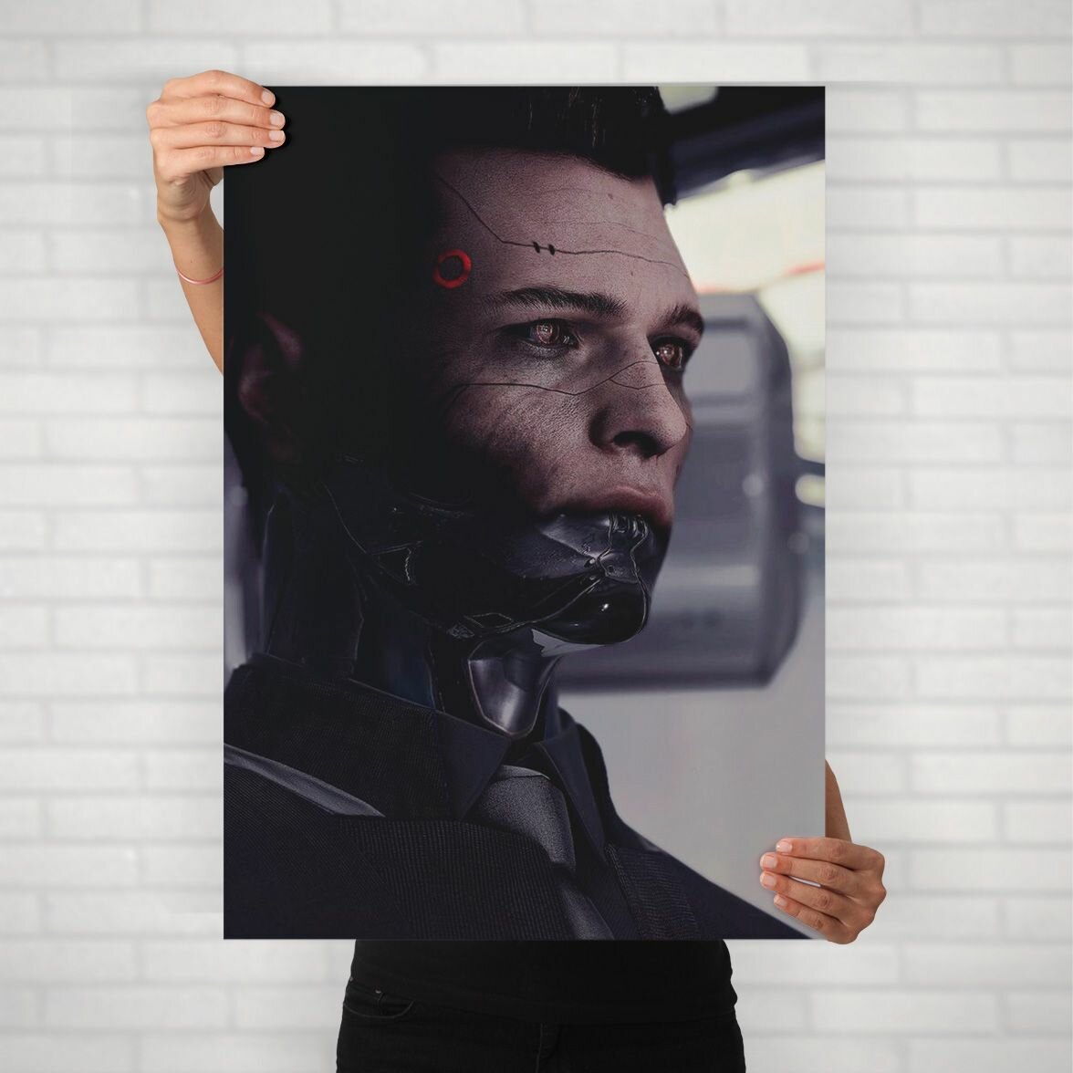 Плакат на стену для интерьера Detroit Become Human (Девиант Коннор 2) - Постер по игре формата А1 (60x84 см)