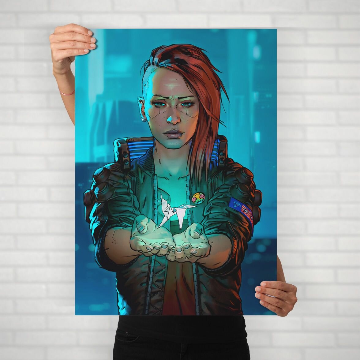 Плакат на стену для интерьера Киберпанк 2077 (Валери 3) - Постер по игре формата А2 (42x60 см)