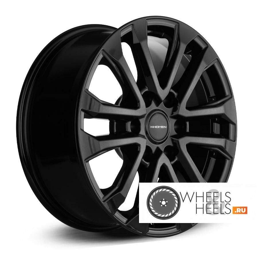 Диск автомобильный литой KHOMEN WHEELS 1805 18x7.5 6x114.3 et38 dia67.1 Черный