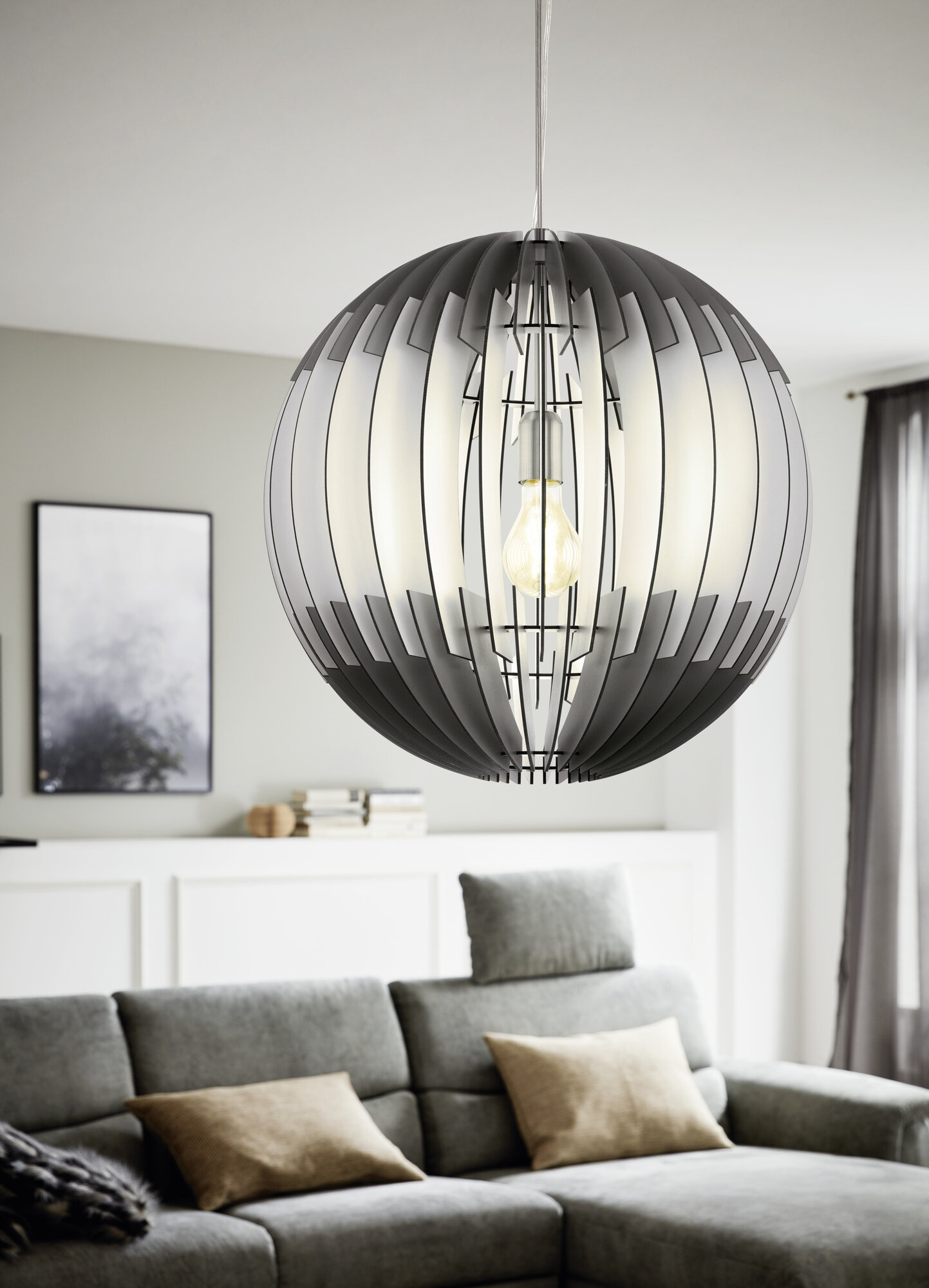 Светильник подвесной EGLO Olmero 96974, E27, дерево/металл, LED, 60Вт