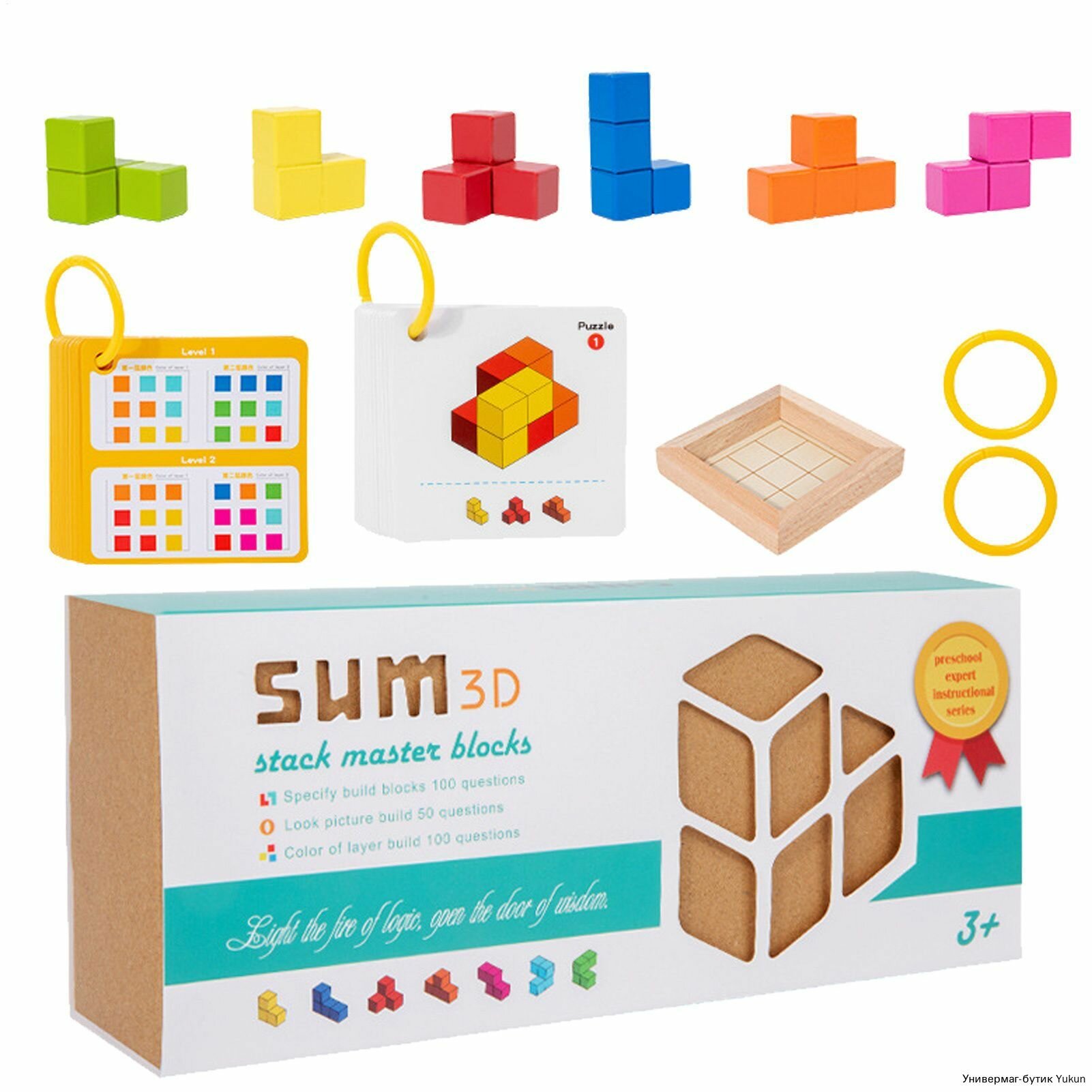 Деревянные Кубики, Строительные Блоки, Игрушки Детские игрушки