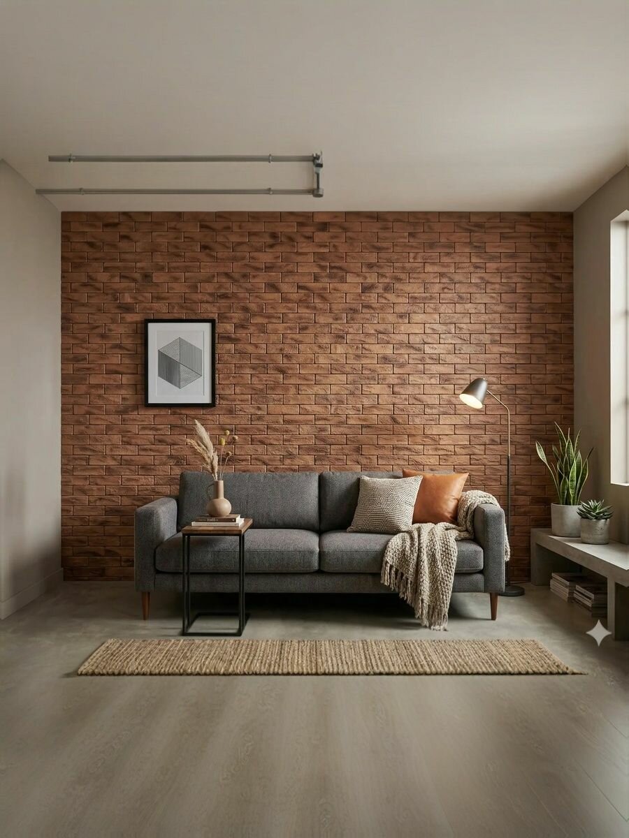 Декоративный гипсовый кирпич, Коричневый