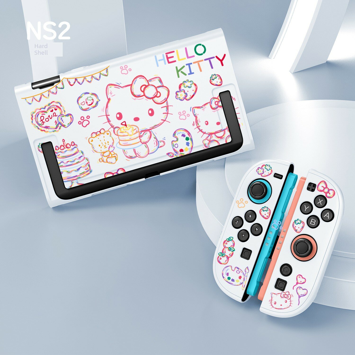 Чехол для Nintendo Switch с подставкой "Кодовый шелл", белый