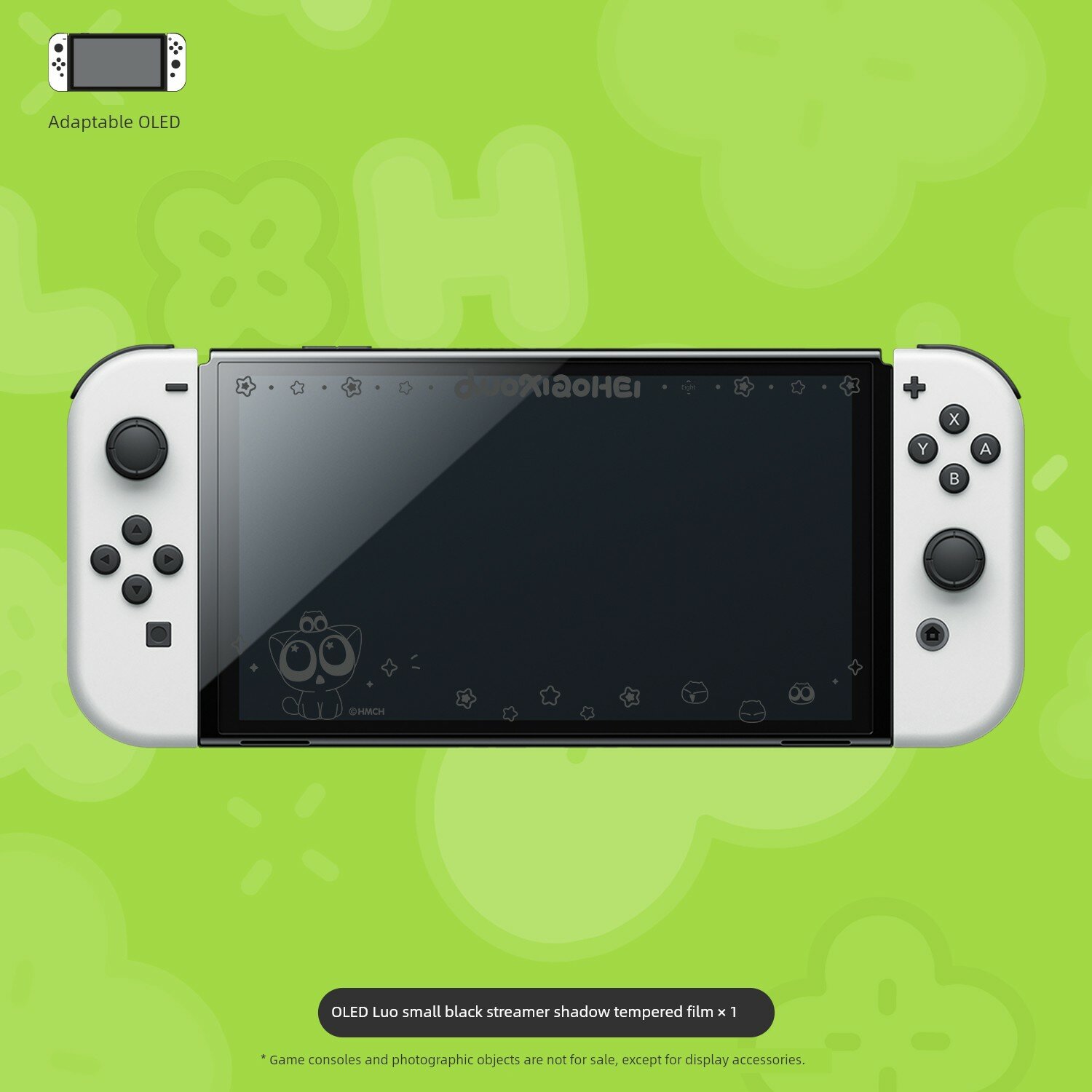 Luoxiaohai Svetlyashchiy Film Zashchitnyy Ekran dlya Nintendo Switch OLED, Steklo s Anti-otrazhayushchim Pokrytiem