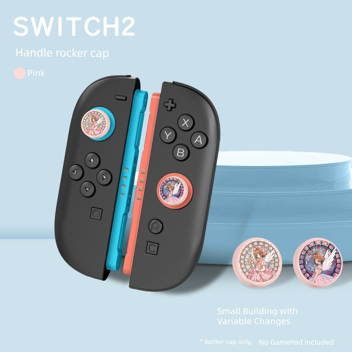 Розовые капюшоны для джойстика Switch 2 с Аниме Сакура, части геймпада