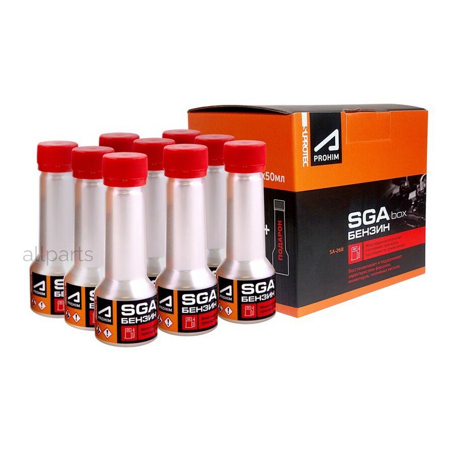 SUPROTEC 123292 SUPROTEC A-PROHIM многофункциональная присадка для бензина SGA BOX SA-268 (9 флаконов ПО цене 8).
