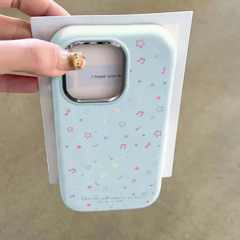 Чехол для iPhone 6s Plus с музыкальным звездным узором, противоударная защита, синий цвет
