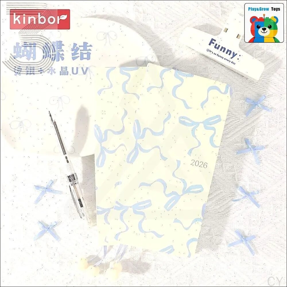 Блокнот Kinbor DT53565 B7 91x185 мм 120 листов Еженедельник с календарем и расписанием дня Синий — фото 1