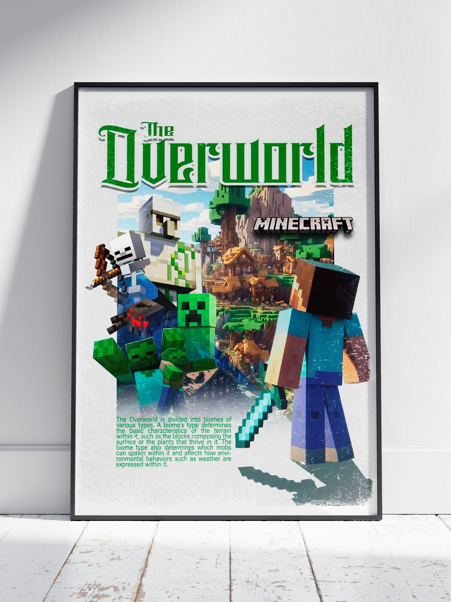 Плакат на стену для интерьера Майнкрафт (Minecraft 9) - Постер по компьютерной игре формата A3 (30x42 см)