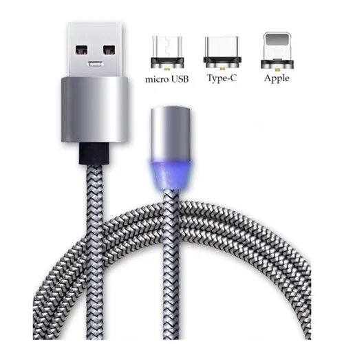 Кабель для мобильных устройств Apple Lightning, 1 м, серебристый шнур для смартфона кабель для телефона