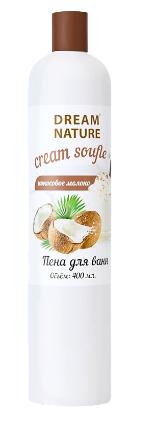 Пена Dream Nature для ванн Кокосовое молоко, 400мл