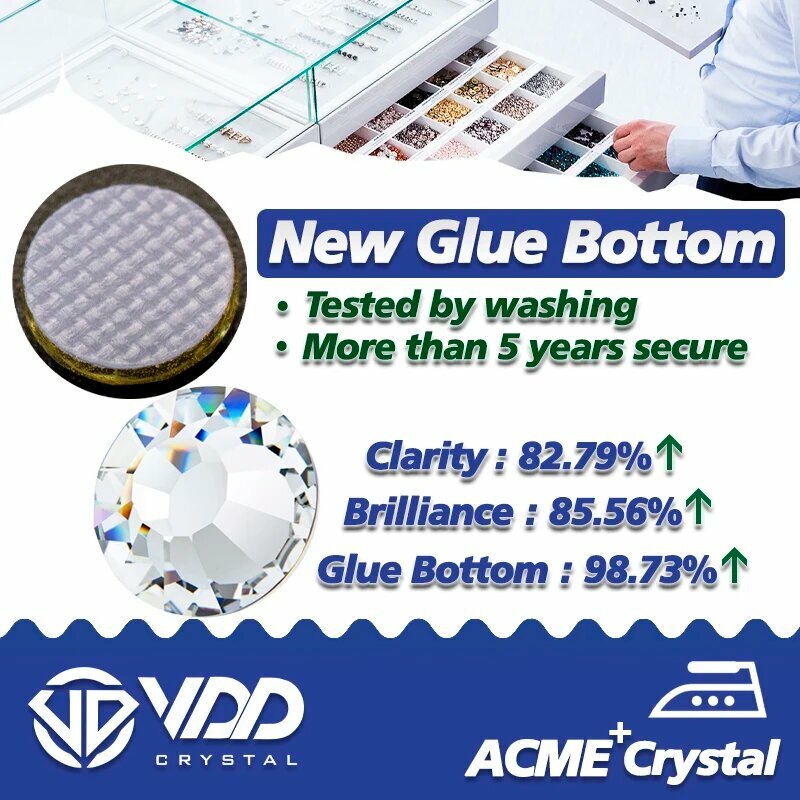 Стразы VDD ACME+ SS8 1440Pcs, цвет 007 Lt.Co.Topaz — фото 1