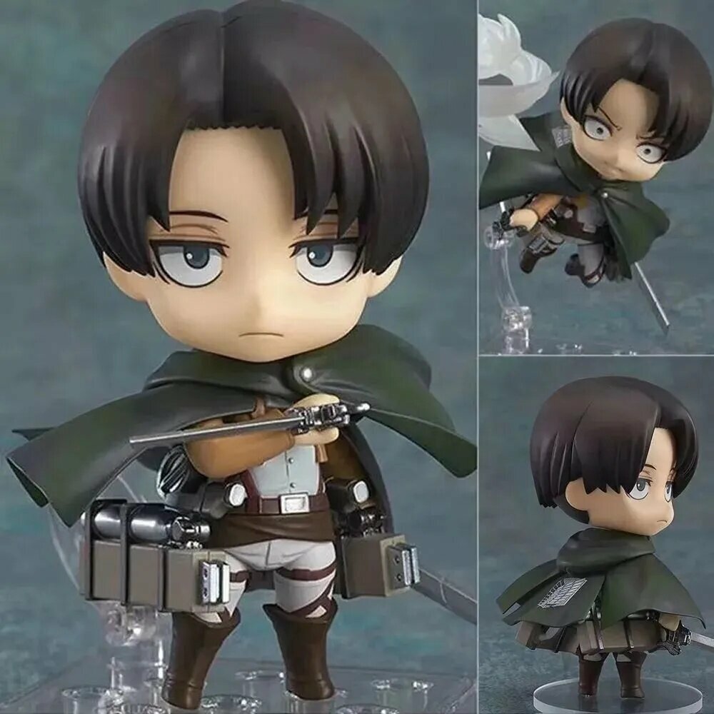 Фигурка атака титанов леви Акkерман / Attack on Titan Levi Ackerman нендороида (10см)