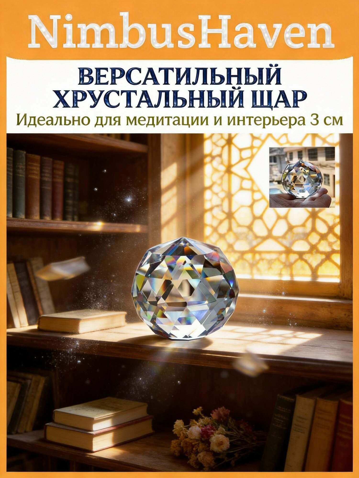 Хрустальный шар с гранями для медитации, прозрачная полированная сфера K5 для домашнего декора и подарка, в вариантах диаметра 3 см 5 см 6 см 8 см