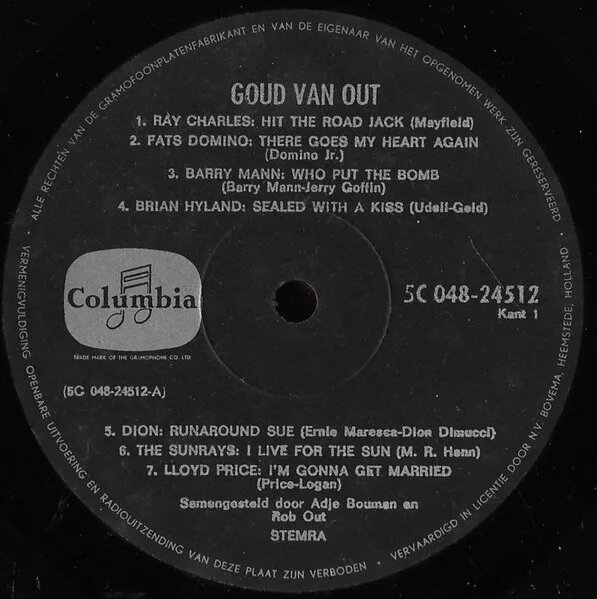 Rob Out - Goud Van Out VG- — фото 1