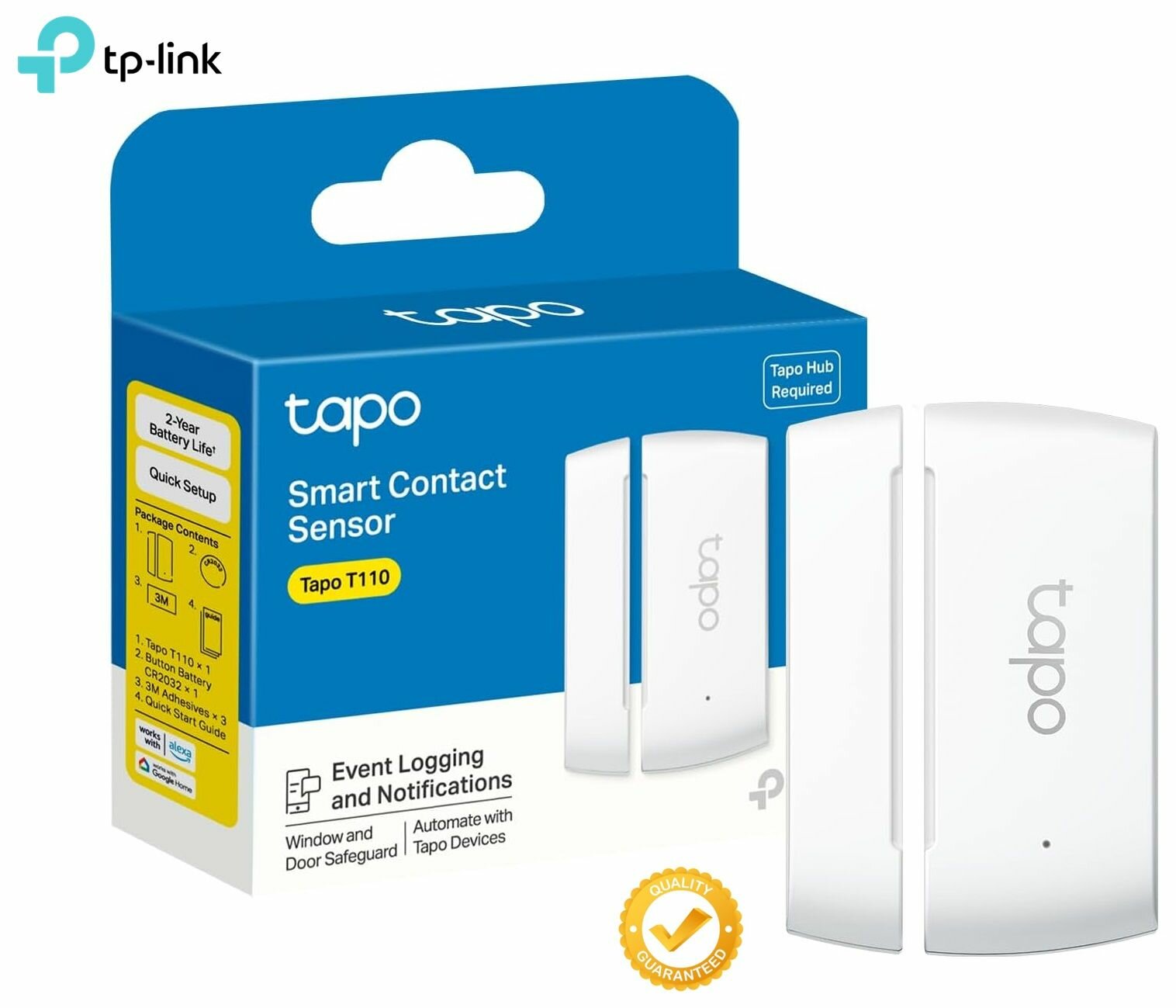 TP-Link Tapo T110 датчик открытия окон и дверей (работает только с центром управления Tapo)