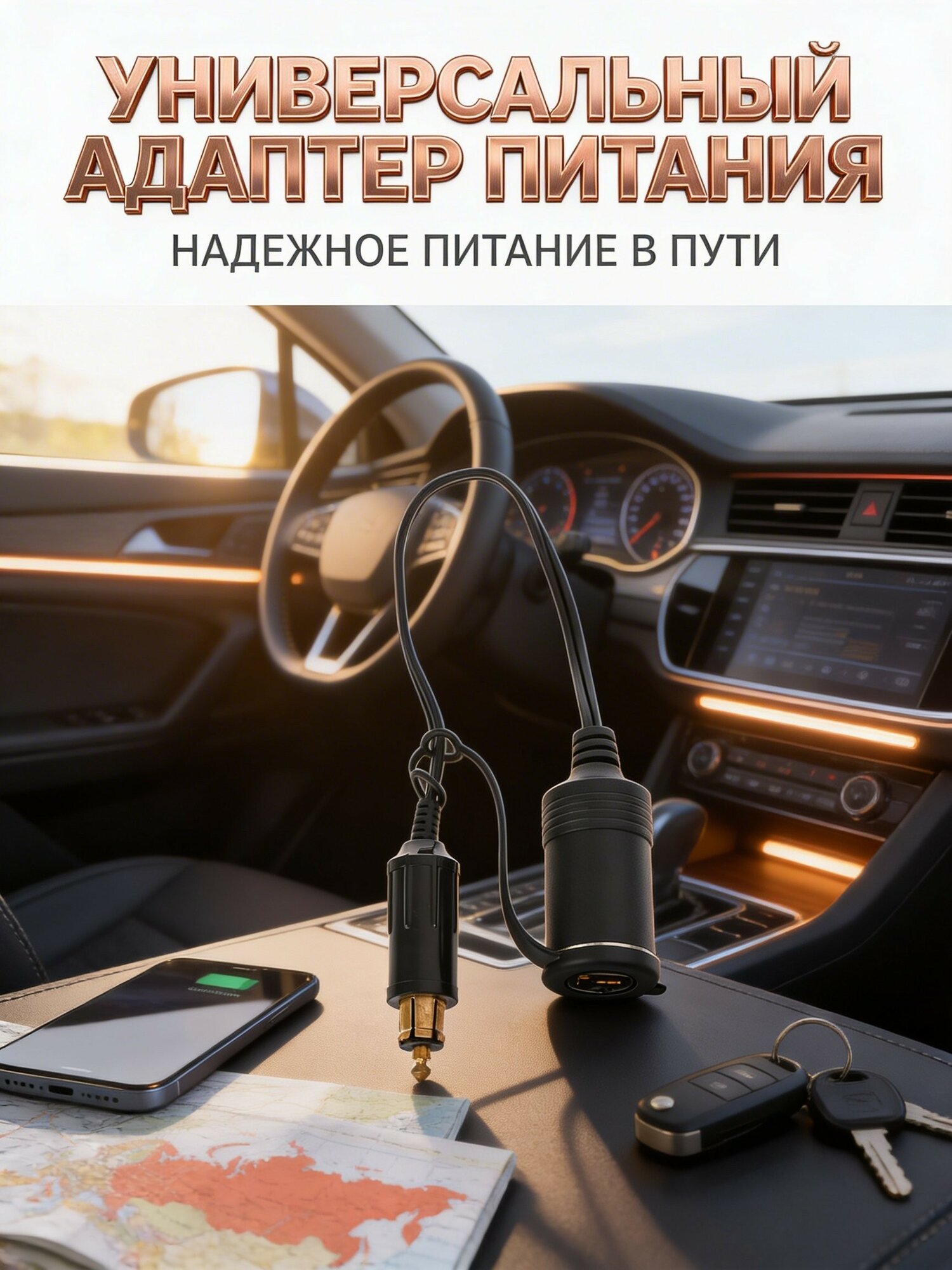 Штекер DC 12V 24V EU для зарядного устройства Hella, адаптер в автомобильный прикуриватель для мотоциклов кабель 30 см