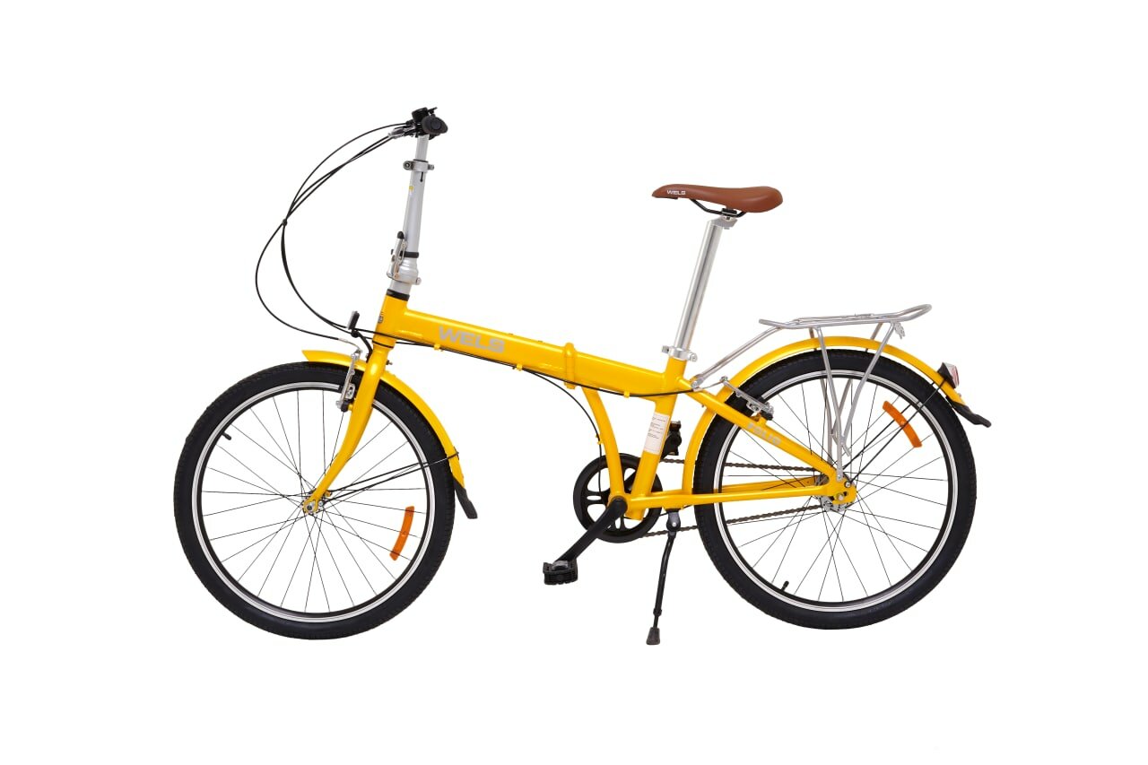 Велосипед Wels Follo 24-3 Nexus (требует финальной сборки), Цвет желтый