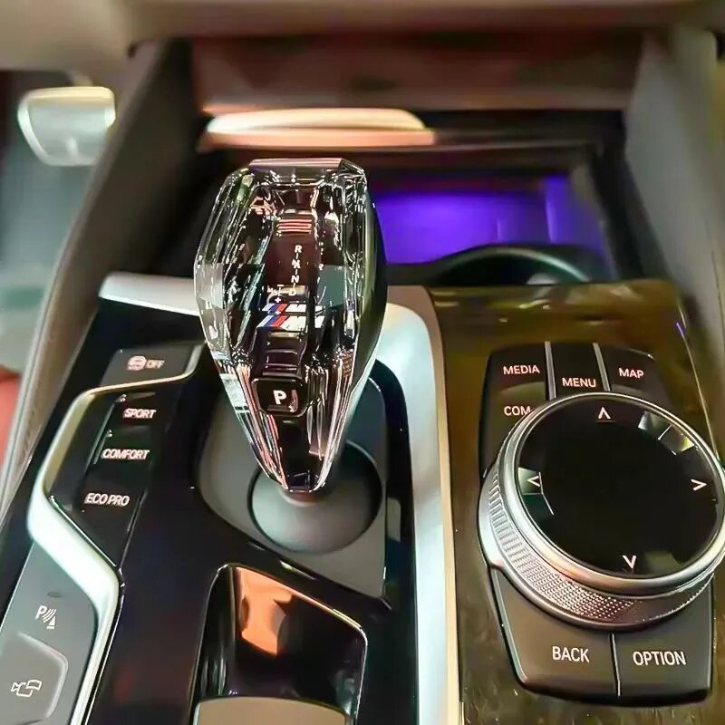 Кристаллическая ручка переключения передач с коротким стержнем для BMW X5 F15 X6 F16 короткого типа, Набор рычагов переключения передач 3 шт.