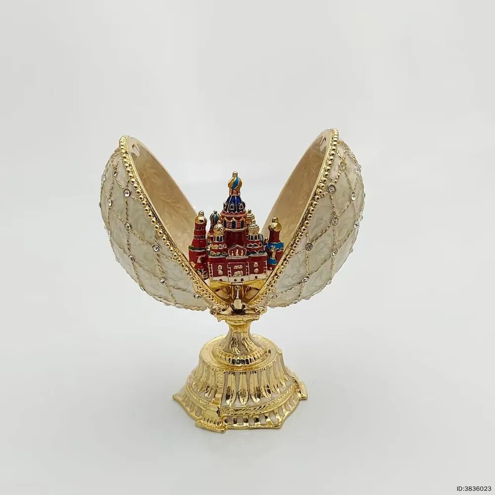 Яйцо-Шкатулка "Ай, матрёшки!" в стиле Фаберже Москва, сетка, 12.5см