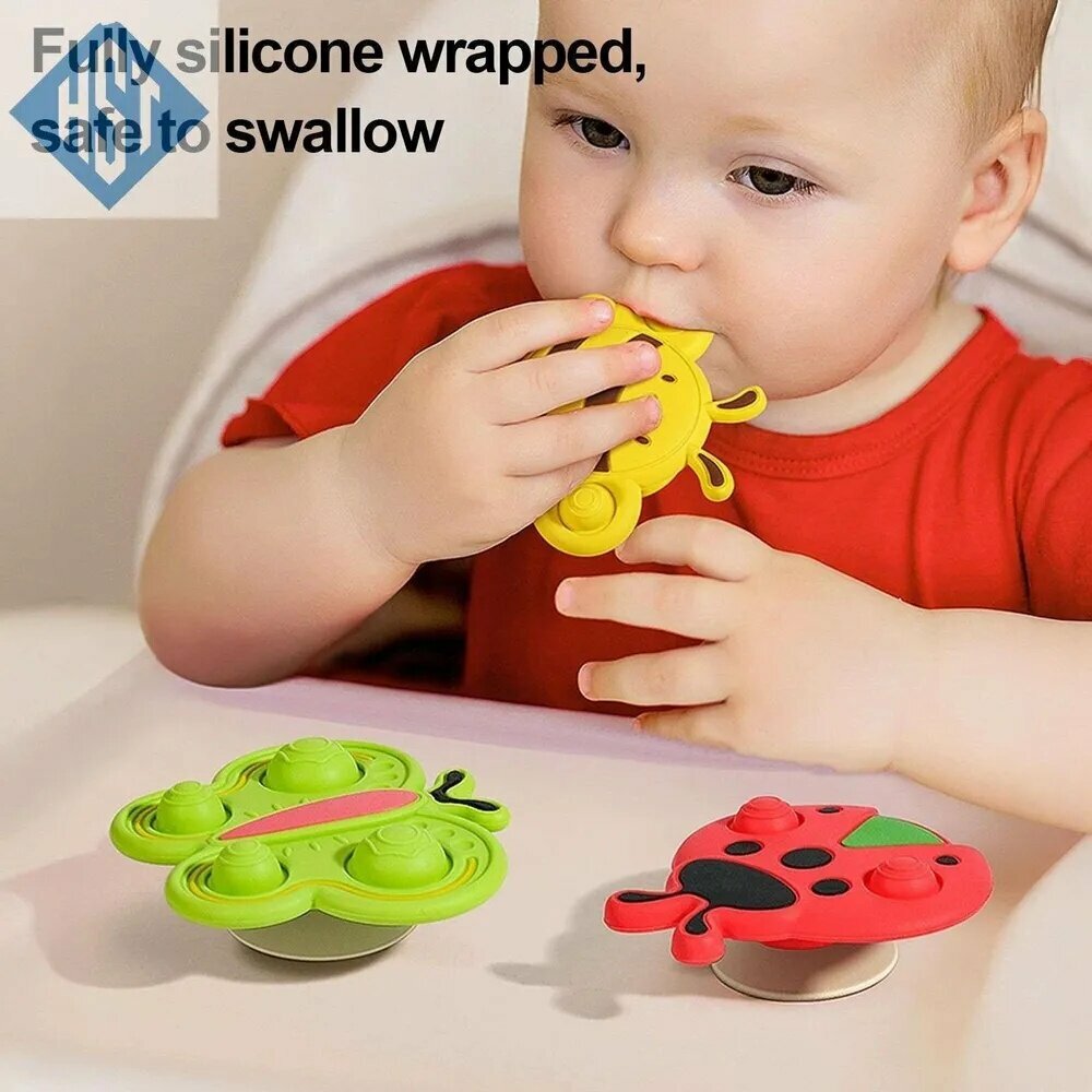 Спинер на присоске детский, игрушки для ванной, набор для купания, 3 штуки