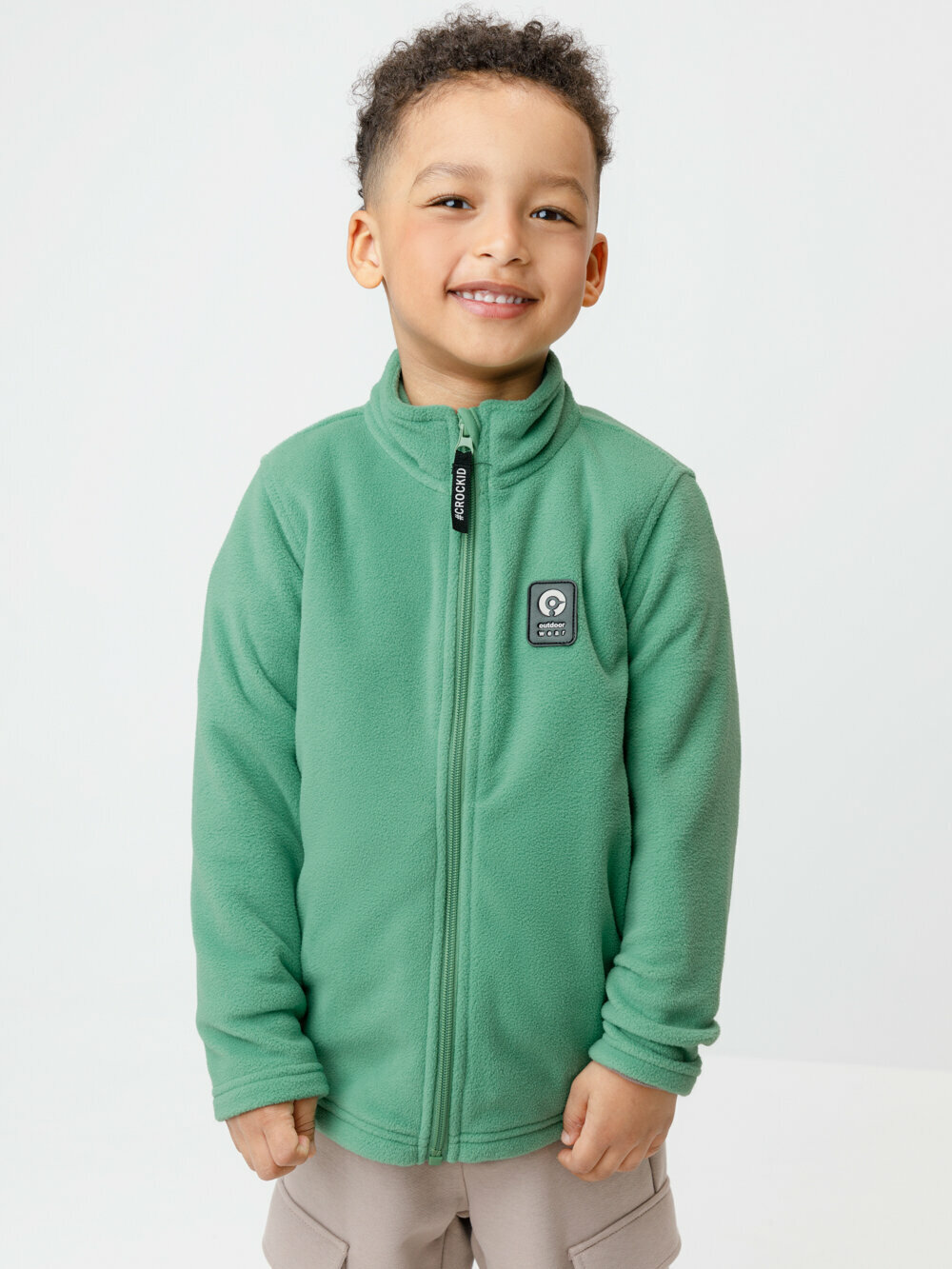 Толстовка демисезонная флисовая кофта на молнии, детская