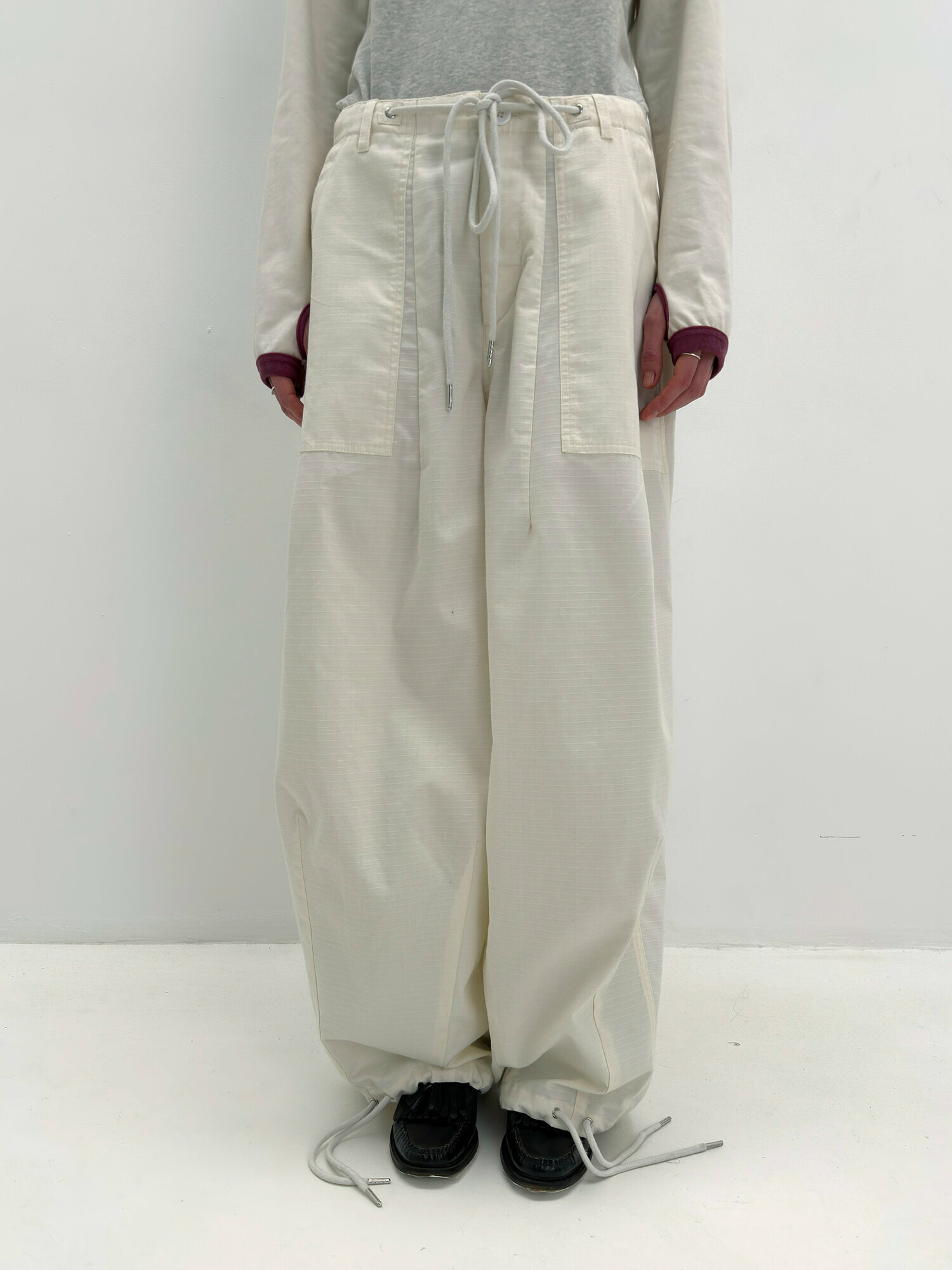 Брюки багги SINIY VSADNIK SNOW Monks pants, размер XS, белый — фото 1