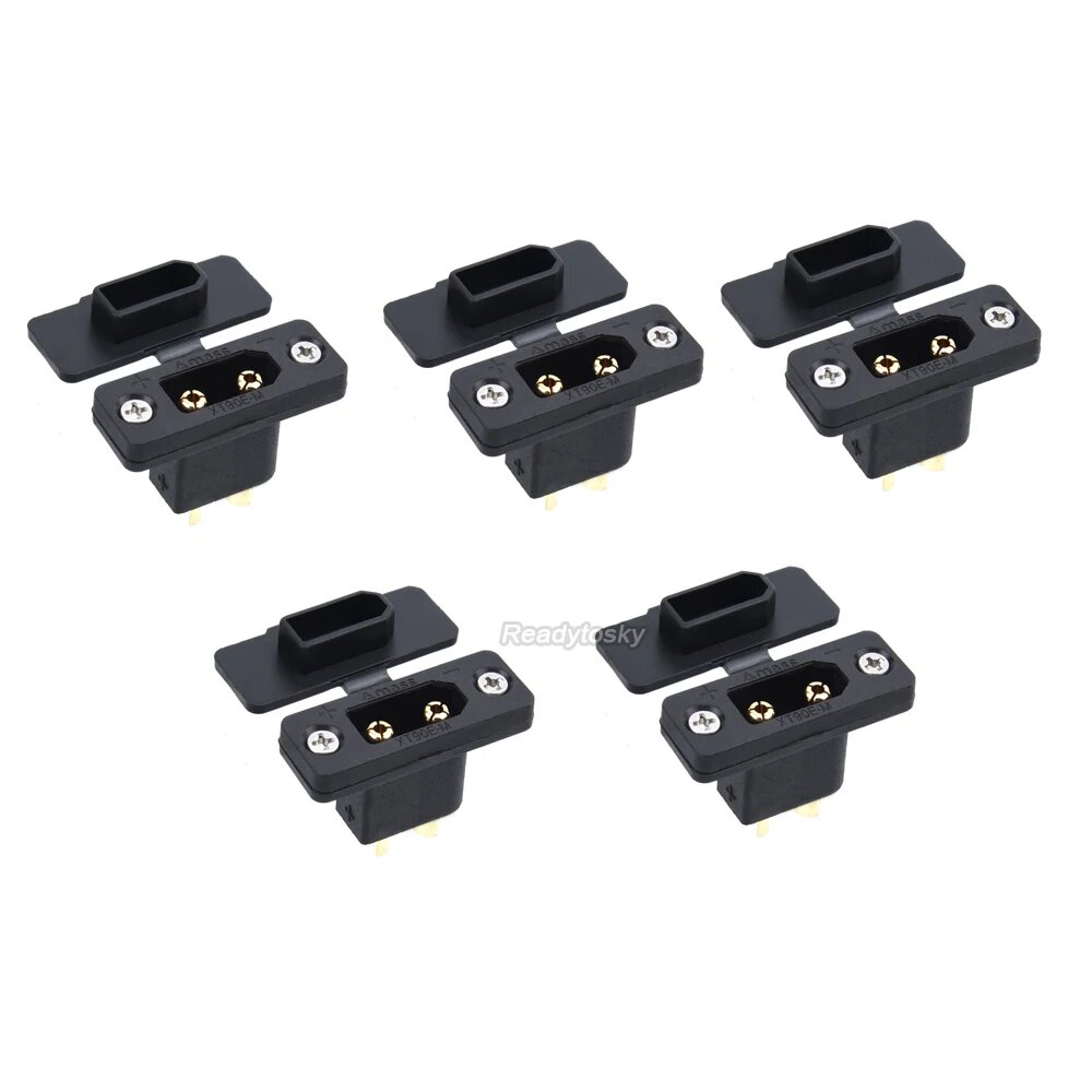 5x XT90E-M Черные крышки для разъемов аккумулятора