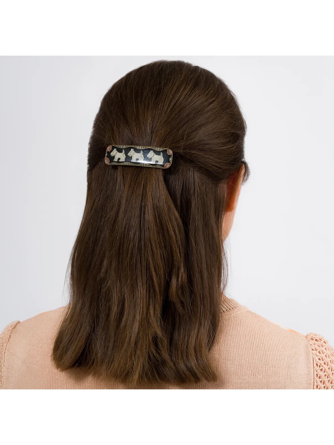 Заколка для волос Clara Bijoux Собачки G26206-6 BR/G