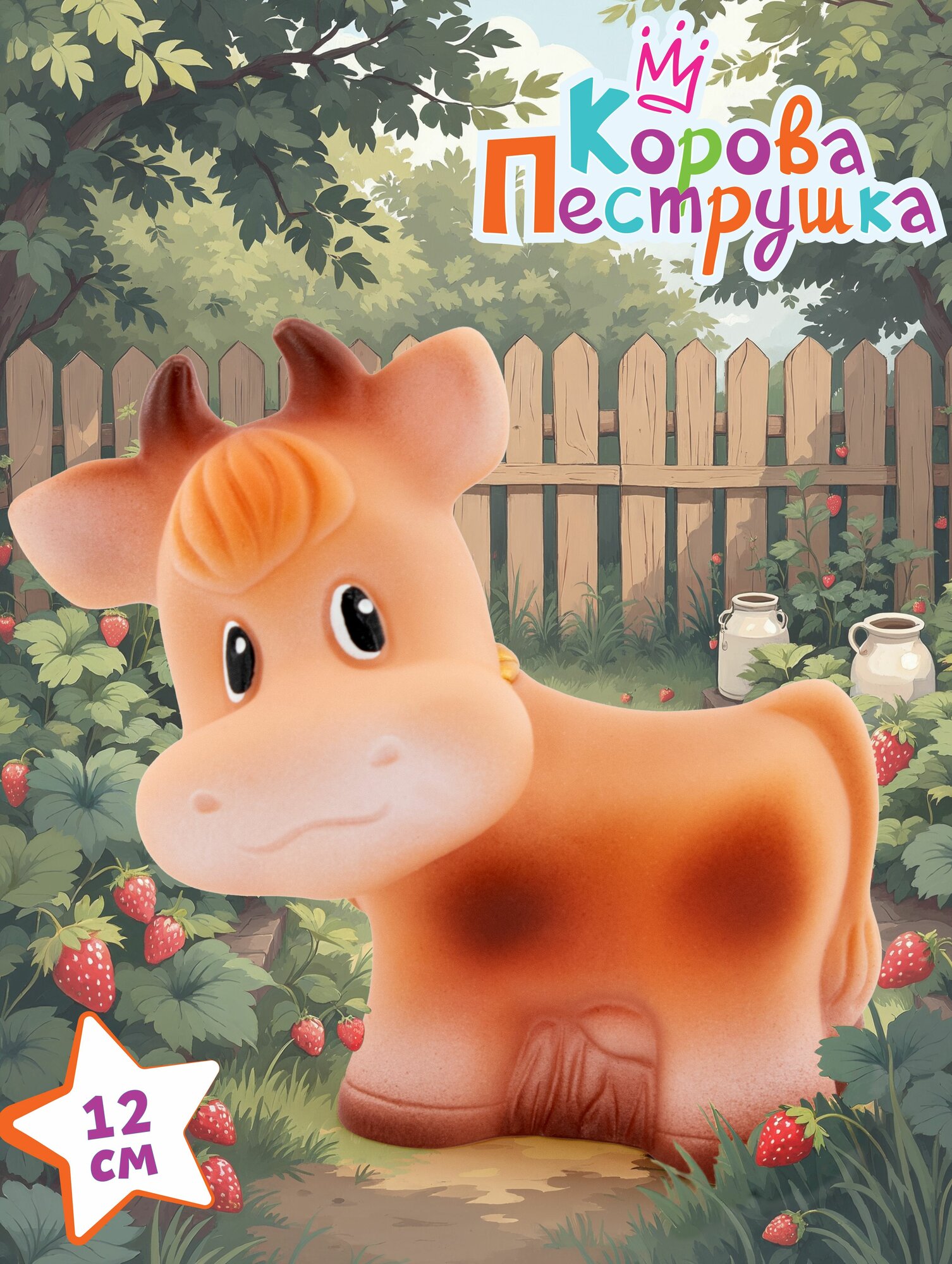 Игрушка Корова Пеструшка 12 см